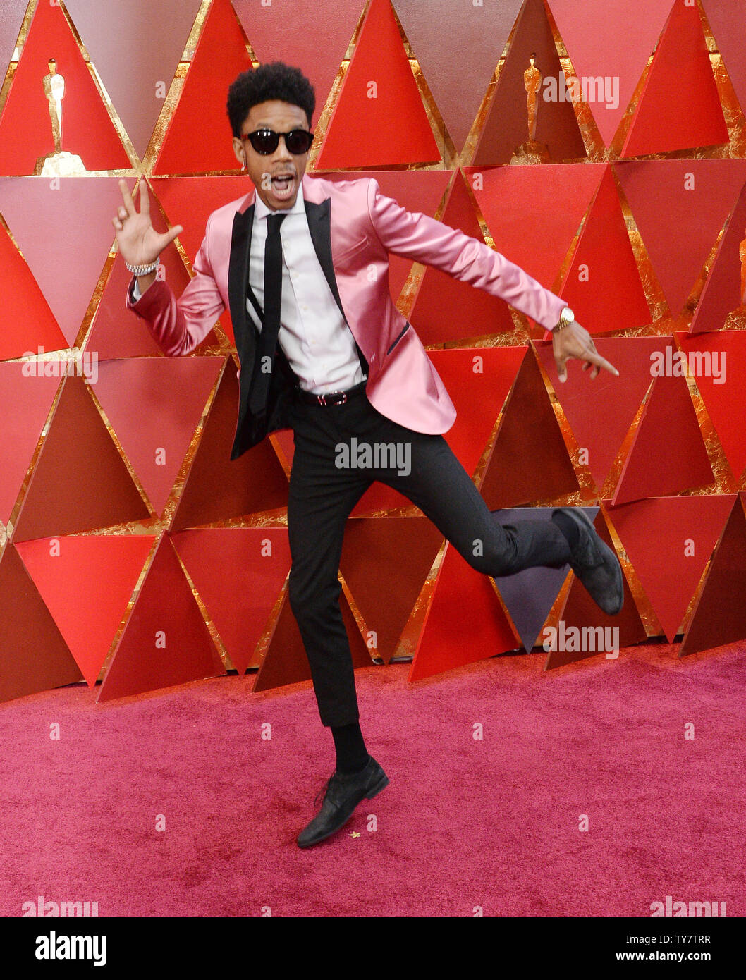 Actor Darrell Britt-Gibson arrives on the red carpet for the 90th ...