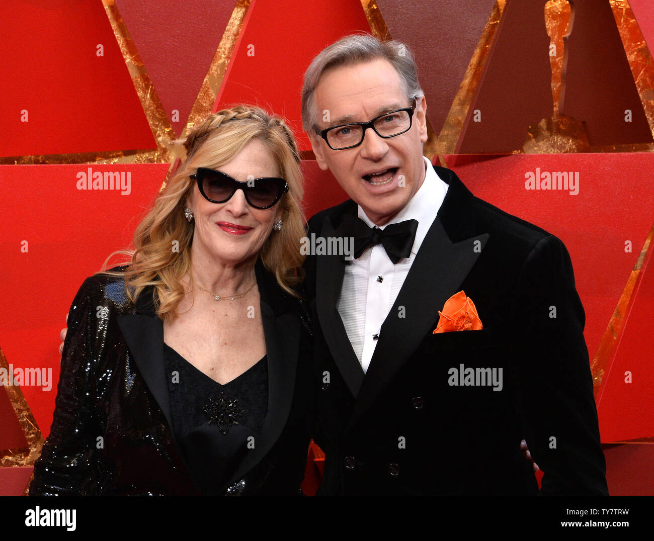 Laurie Feig and actor Paul Feig (R) arrive on the red carpet for the ...