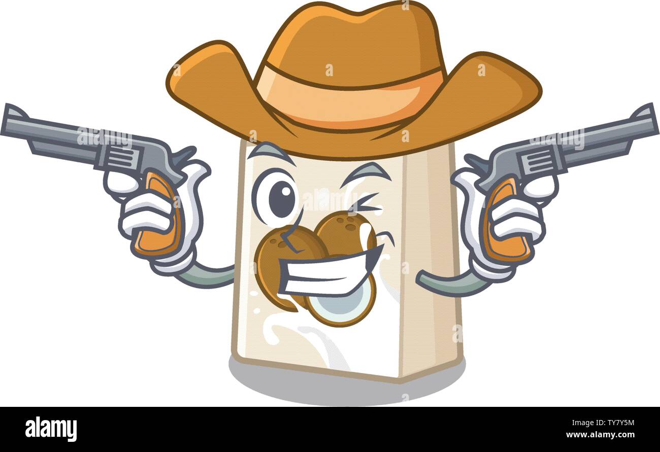 Cowboy coconut milk in a cartoon bottle Stock Vector Image & Art - Alamy