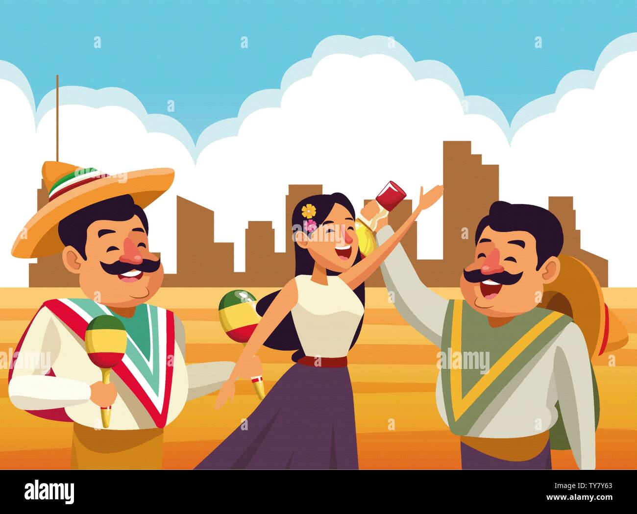 mexican traditional culture icon cartoon Stock Vector Image & Art - Alamy