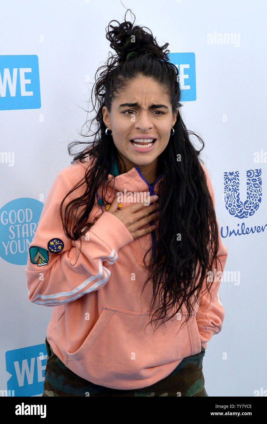 Singer Jessie Reyez arrives for We Day California at The Forum in ...