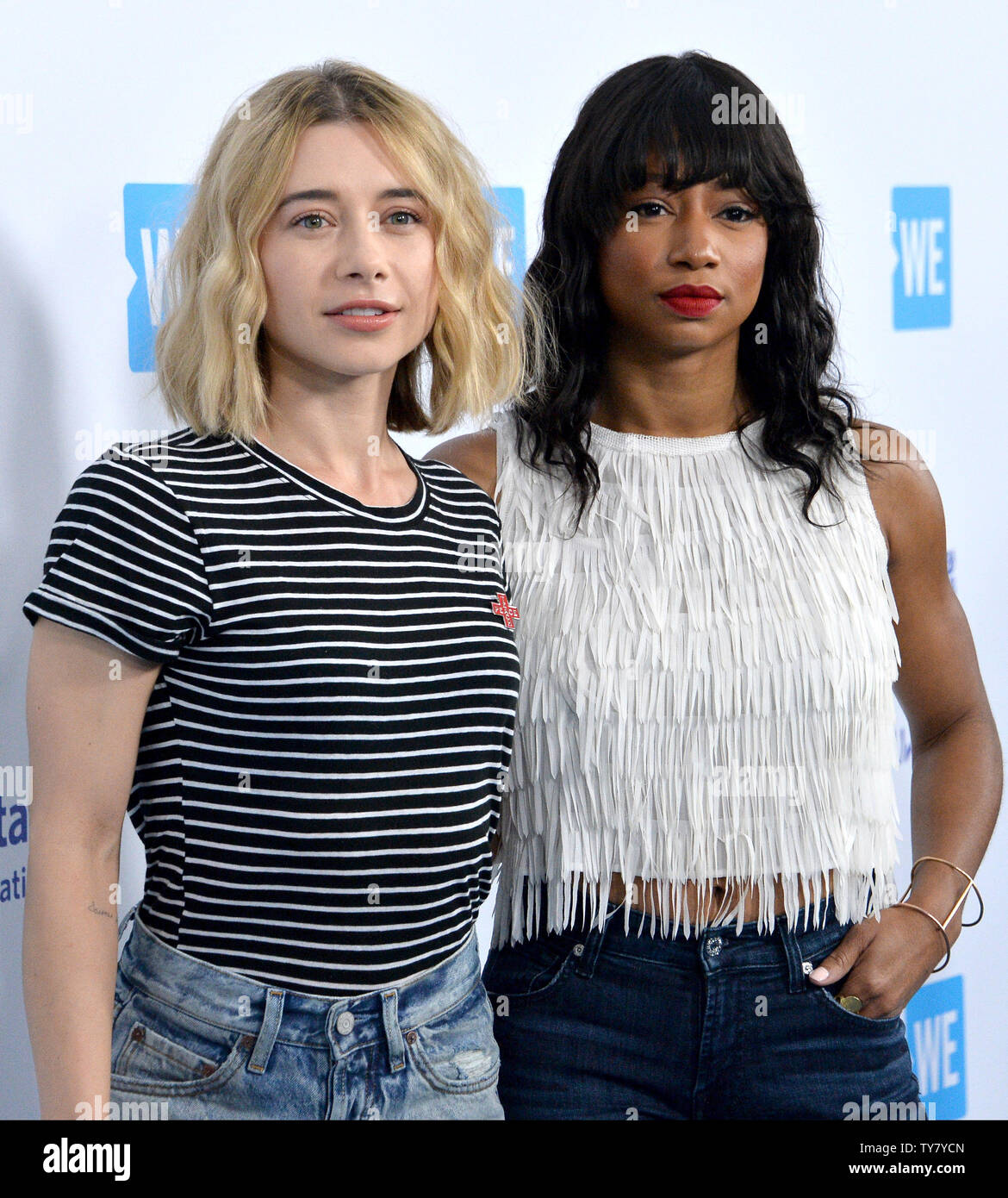Actresses Olesya Rulin and Monique Coleman arrive for We Day California ...
