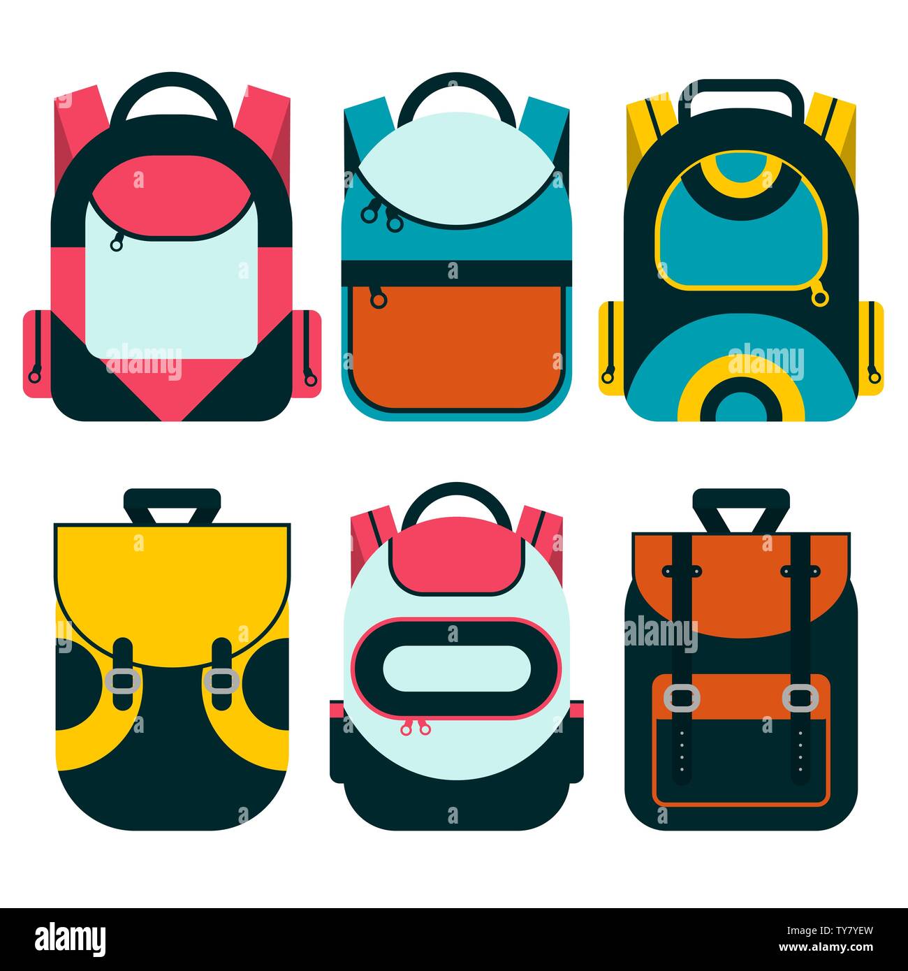 School bag flat illustration. Bag for school Stock Vector Image & Art ...