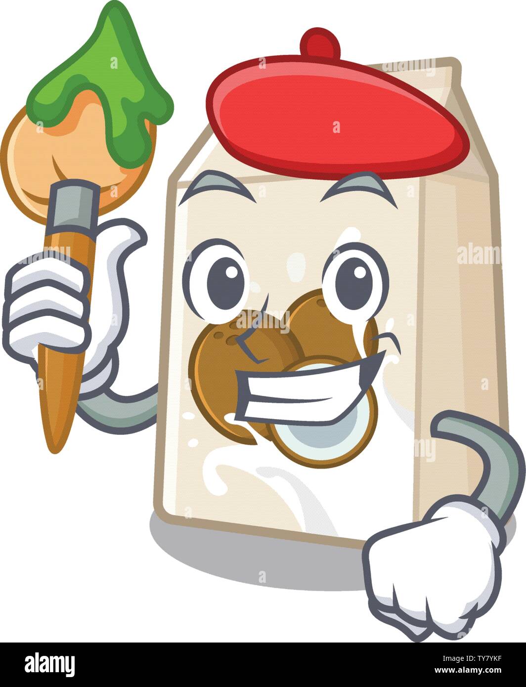 Artist coconut milk in a cartoon bottle Stock Vector Image & Art - Alamy