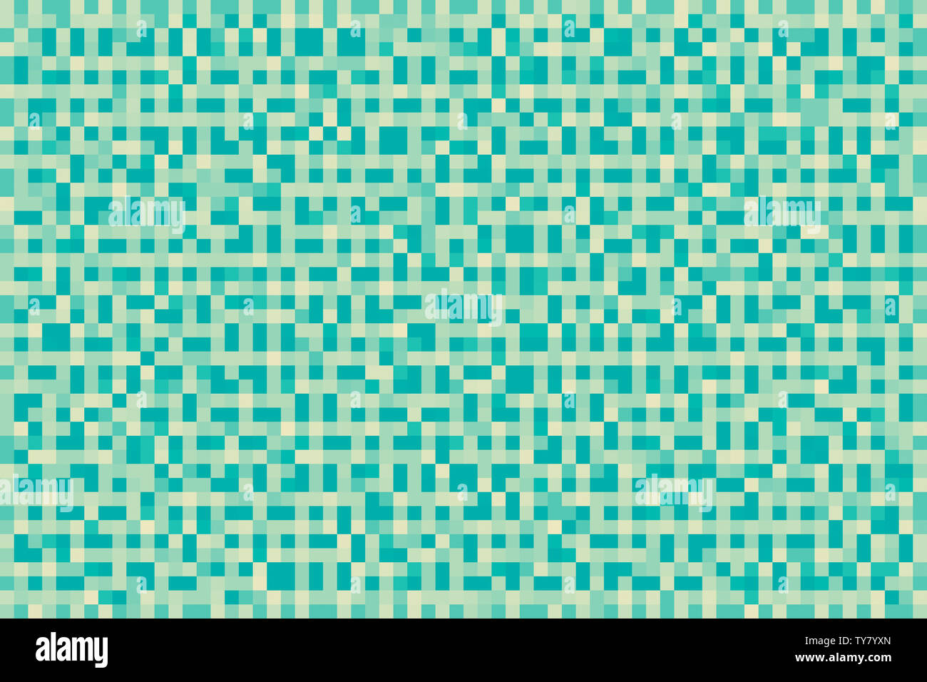 Abstract cyan blue gradient background. Texture with pixel square ...