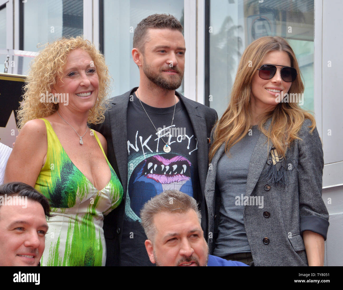 Singer and actor Justin Timberlake is joined by his mother Lynn Harless ...