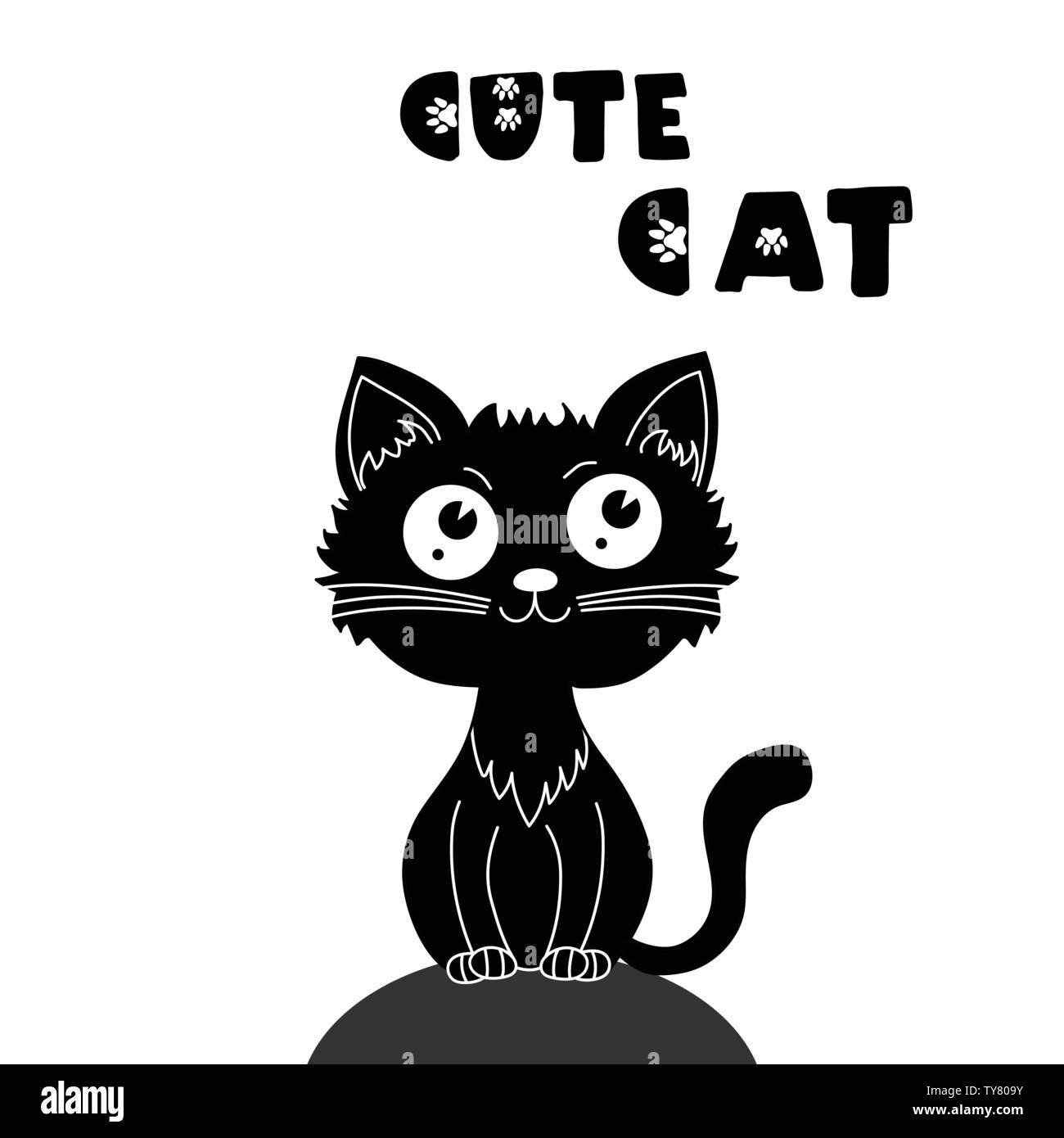 Cute kitten colorful Black and White Stock Photos & Images - Alamy