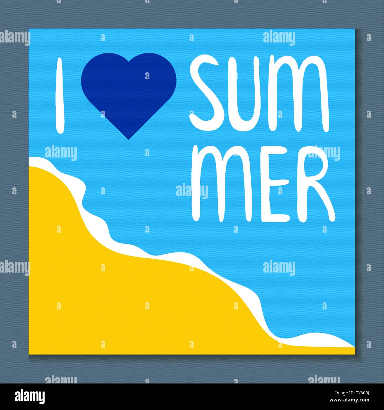 Summertime card with cute lettering Stock Vector Image & Art - Alamy