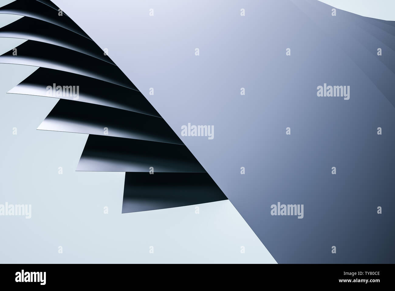 Three-dimensional rendering, curved surface with texture background ...