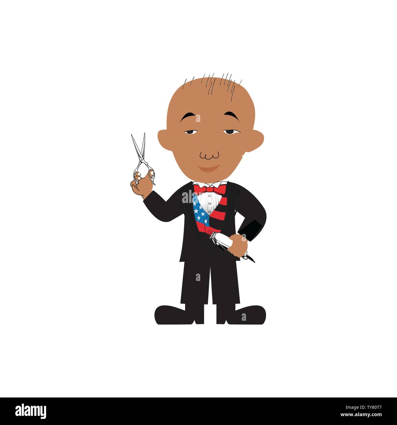 Barber Boy Cartoon Illustration High Resolution Stock Photography and ...