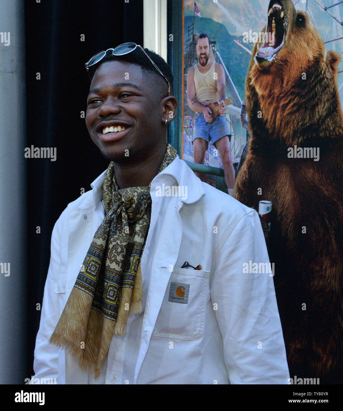 Cast member Eric Manaka attends the premiere of the motion picture ...