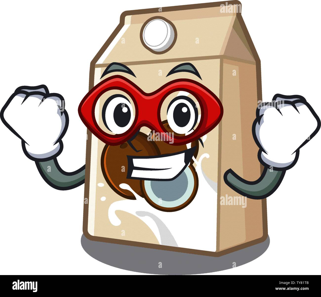 Cartoon illustration milk super hero Cut Out Stock Images & Pictures ...
