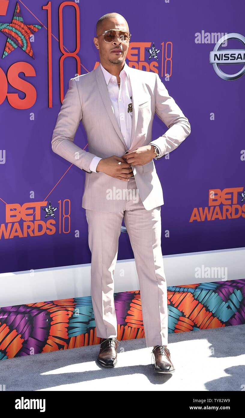 Rapper T.I. attends the 18th annual BET Awards at Microsoft Theater in ...