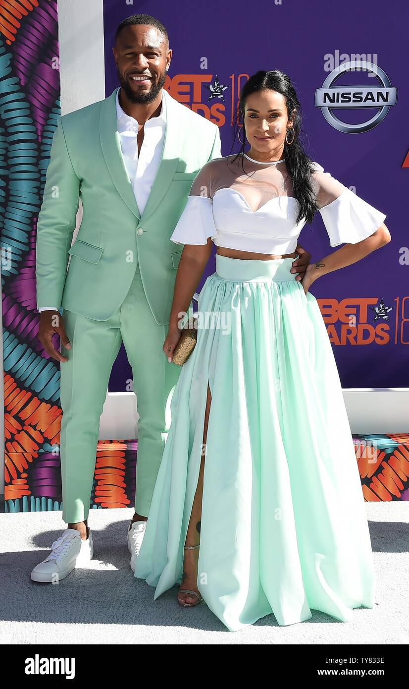 Singer Tank (L) and Zena Foster attend the 18th annual BET Awards at ...