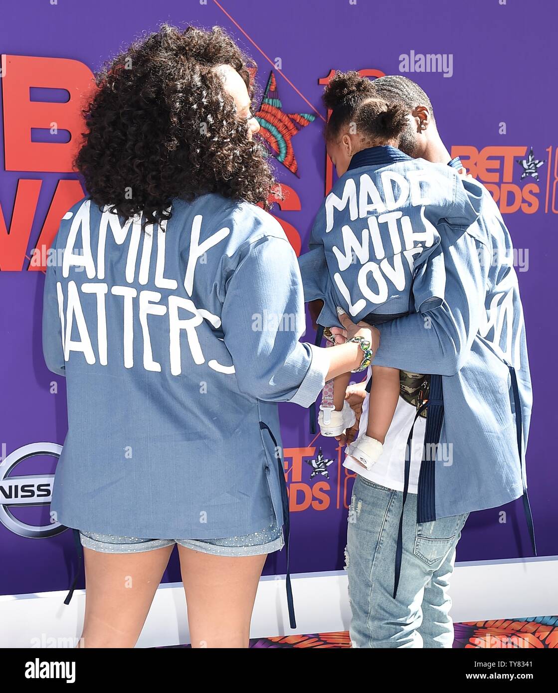 Singer Marsha Ambrosius (L) attends the 18th annual BET Awards at ...