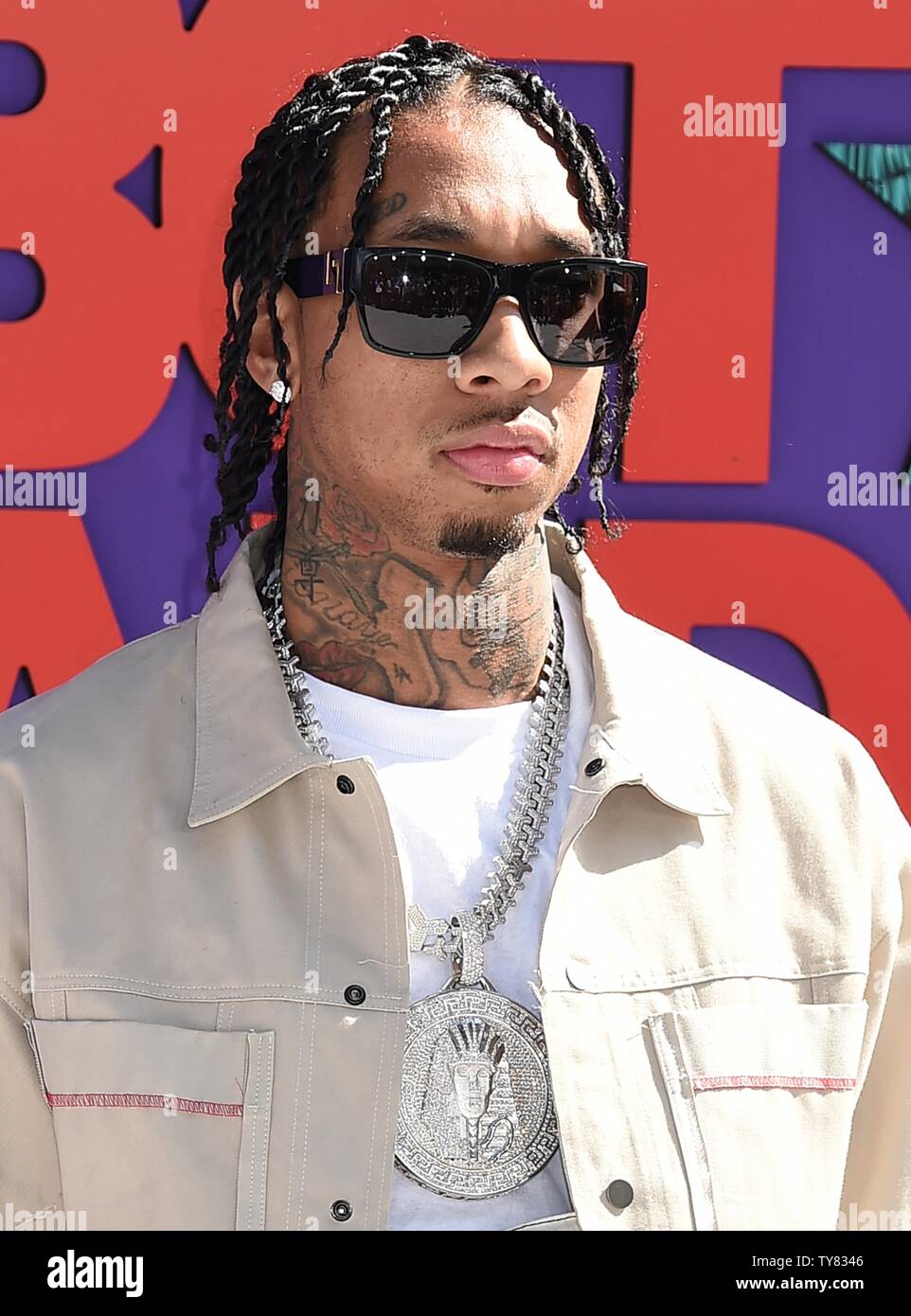 Hip-hop artist Tyga attends the 18th annual BET Awards at Microsoft ...