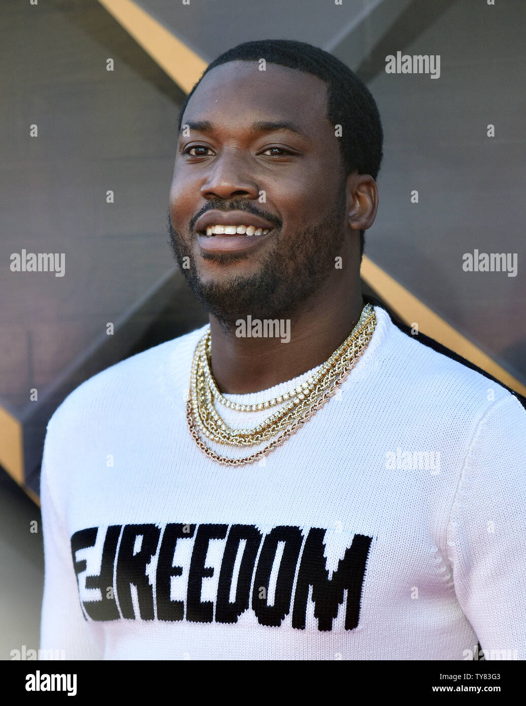 Rapper Meek Mill attends the 2018 NBA Awards at Barker Hangar in Santa ...