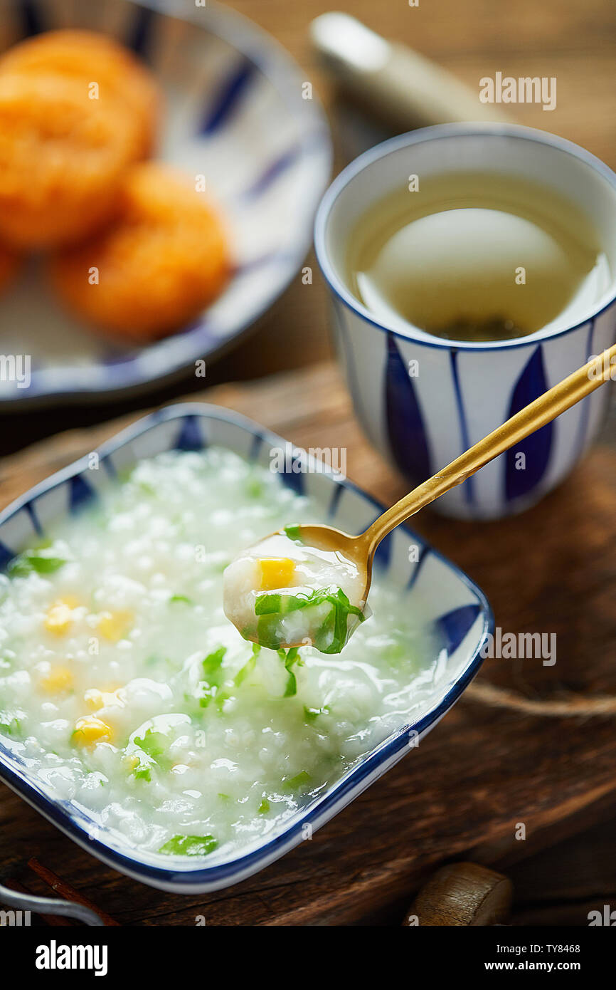 Corn porridge, breakfast nutrition, breakfast breakfast Stock Photo - Alamy