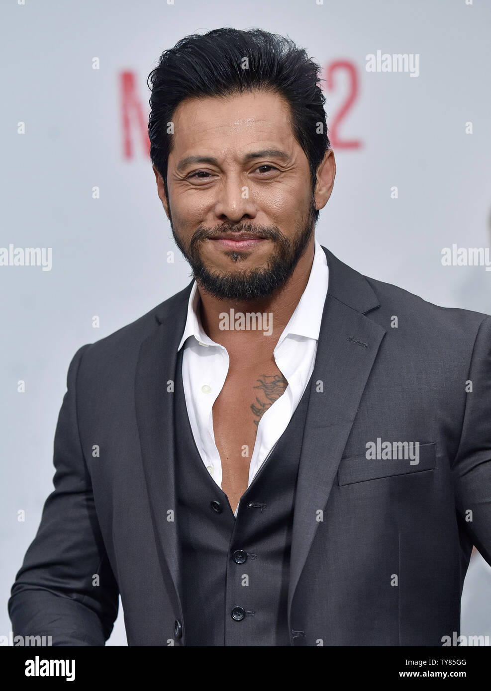 Sam Medina attends the premiere of 'Mile 22' at the Westwood Village ...