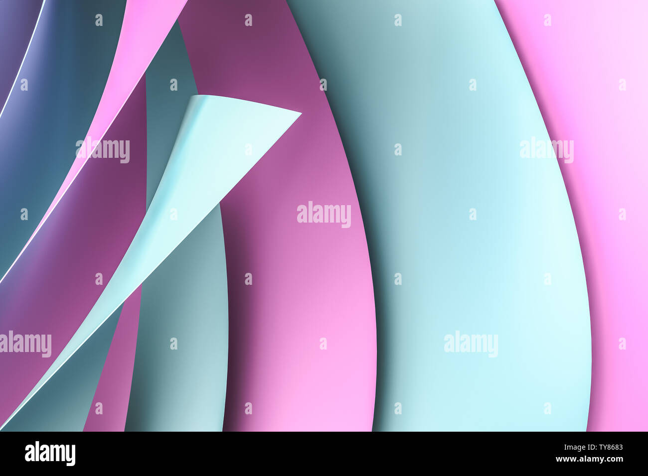 Three-dimensional rendering, blue powder phase flow background Stock ...