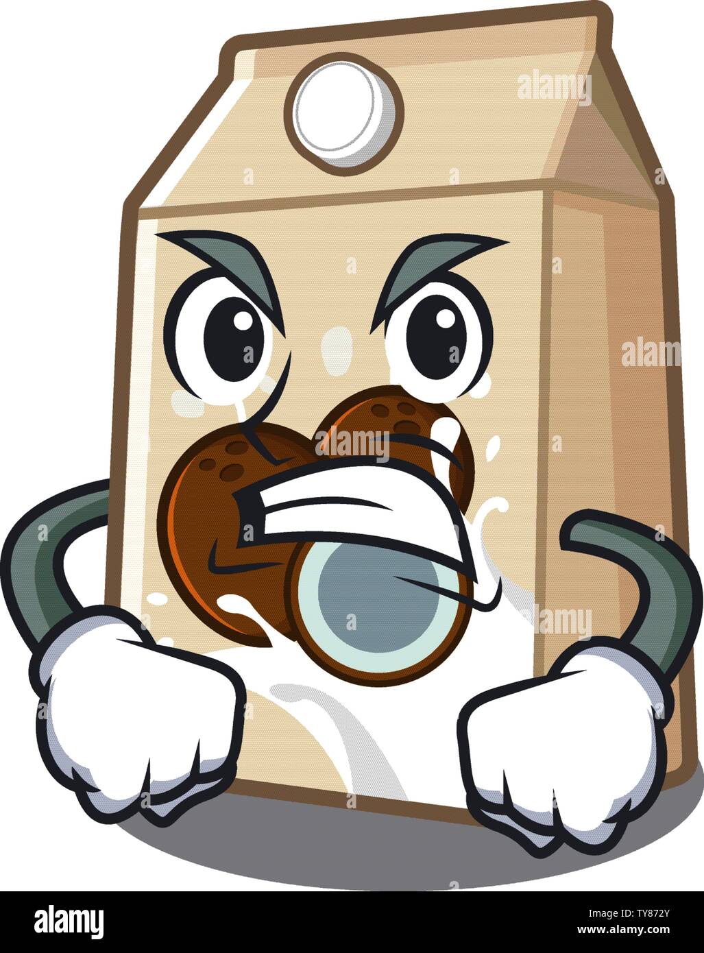 Angry cococnut milk in the mascot shape Stock Vector Image & Art - Alamy