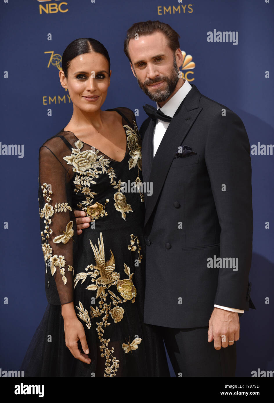 Actors Maria Dolores Dieguez (L) and Joseph Fiennes attend the 70th ...