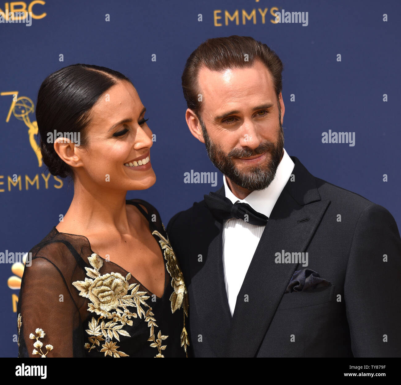 Actors Maria Dolores Dieguez (L) and Joseph Fiennes attend the 70th ...