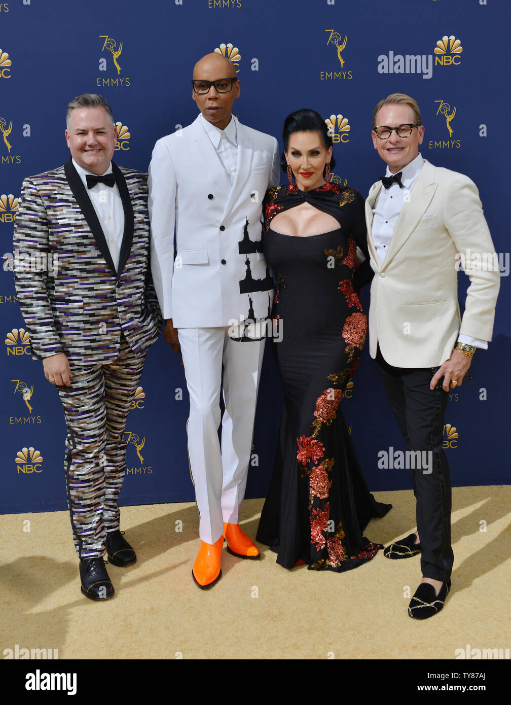 (L-R) Ross Mathews, RuPaul, Michelle Visage and Carson Kressley attend ...