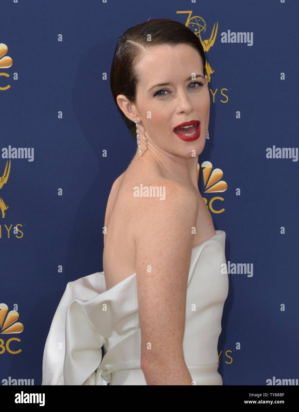 Actor Claire Foy attends the 70th annual Primetime Emmy Award at the ...