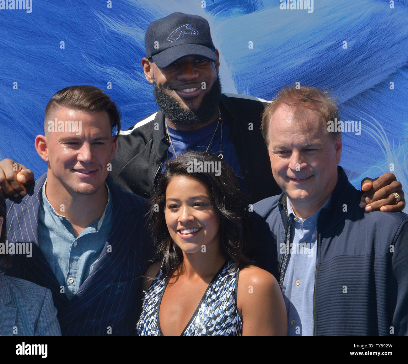 Cast members Channing Tatum, Lebron James, Gina Rodriguez and director ...