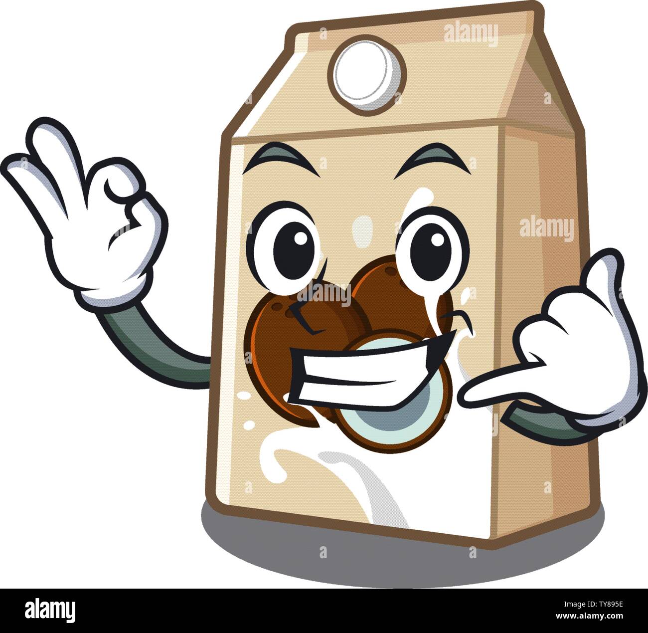 Call me coconut milk poured in cartoon glass Stock Vector Image & Art ...