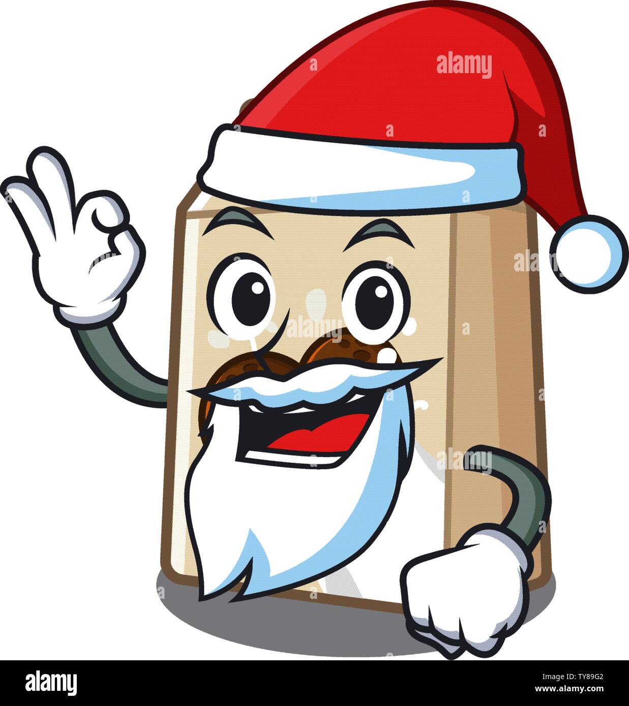 Santa coconut milk poured in cartoon glass Stock Vector Image & Art - Alamy