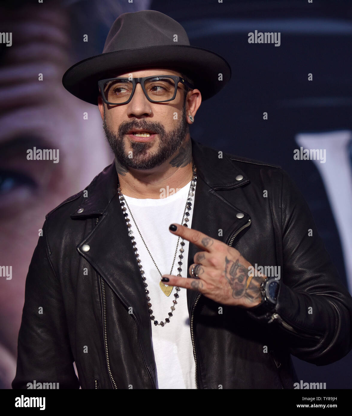 Singer-songwriter AJ McLean attends the premiere of 'Venom' at the ...