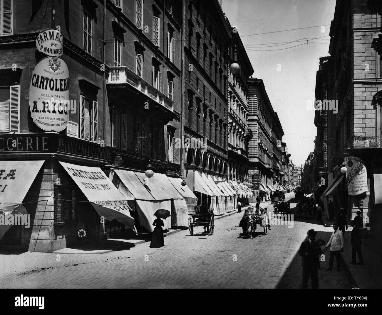 via del tritone, rome, 1890 Stock Photo - Alamy