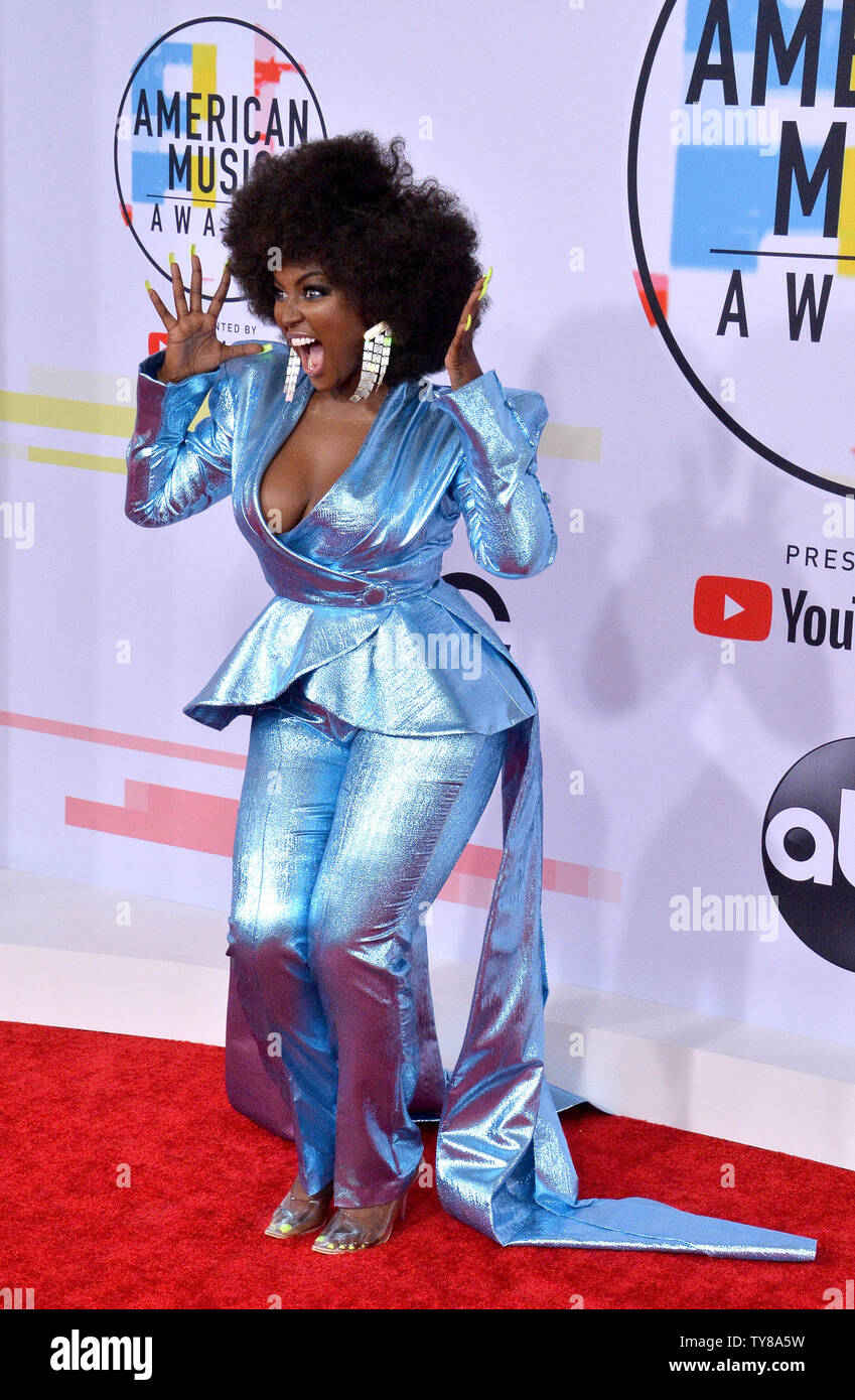 Singer Amara La Negra arrives for the 46th annual American Music Awards ...