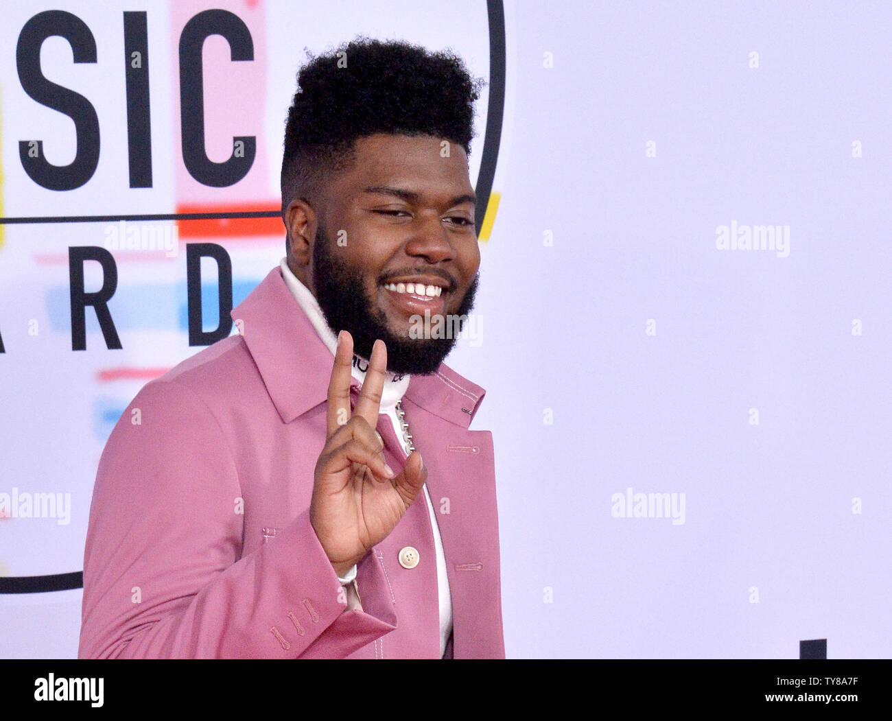 Singer Khalid arrives for the 46th annual American Music Awards at the ...