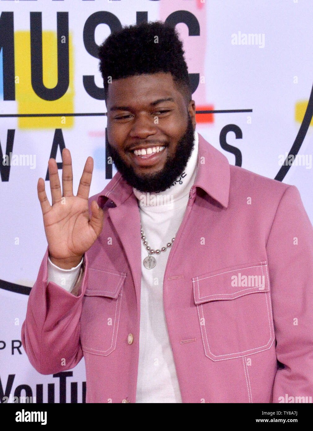Singer Khalid arrives for the 46th annual American Music Awards at the ...