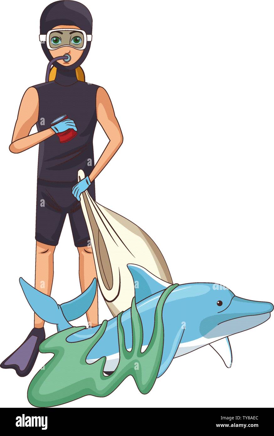 scuba diving avatar cartoon character Stock Vector Image & Art - Alamy