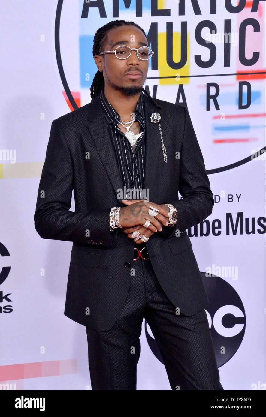 Singer Quavo arrives for the 46th annual American Music Awards at the ...