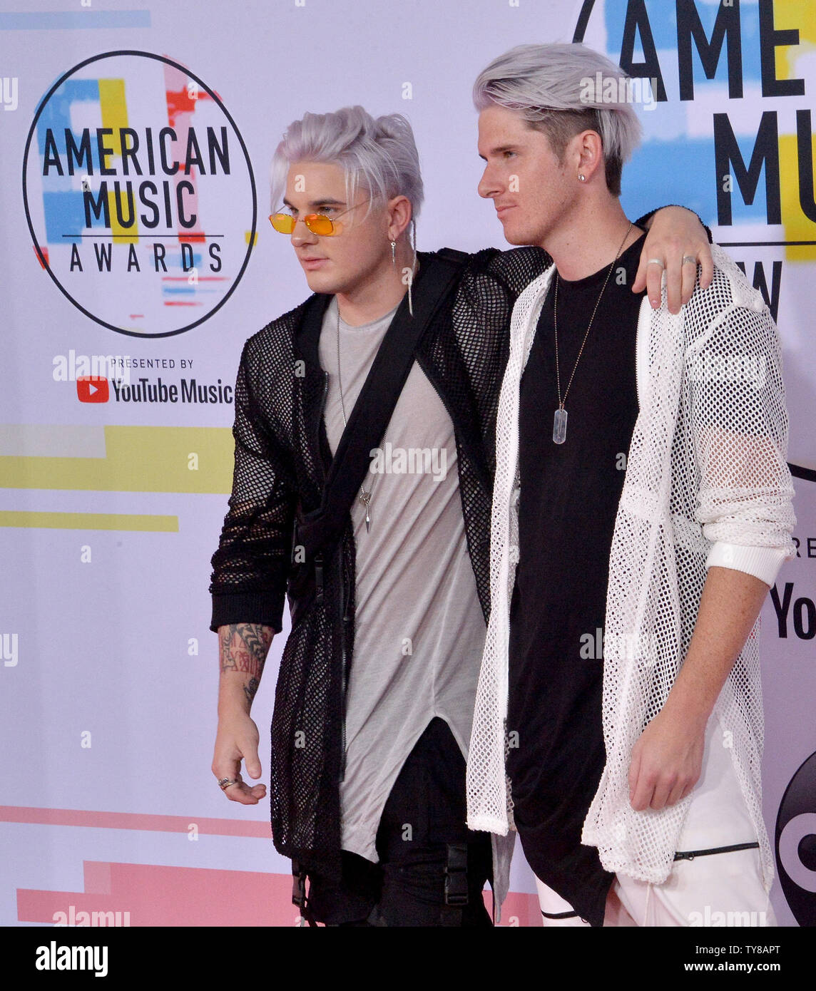Michael Trewartha (L) and Kyle Trewartha of Grey arrive for the 46th ...