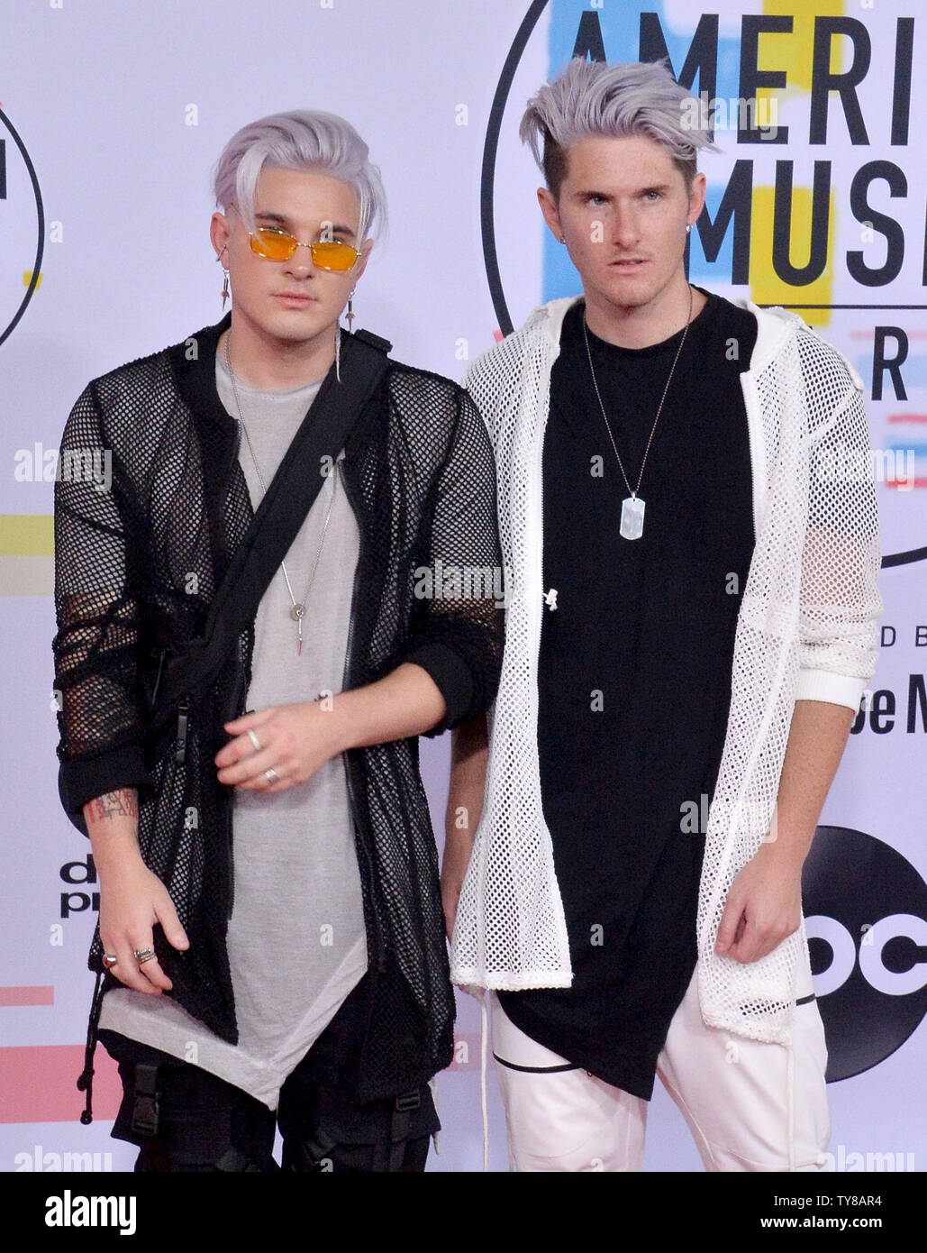 Michael Trewartha (L) and Kyle Trewartha of Grey arrive for the 46th ...