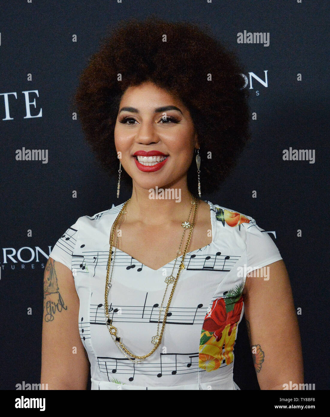 Singer and songwriter Joy Villa attends the premiere of the motion ...