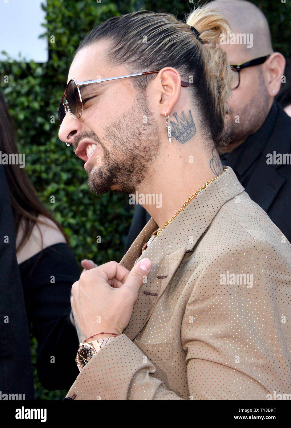Singer Maluma arrives for the fourth annual Latin American Music Awards ...