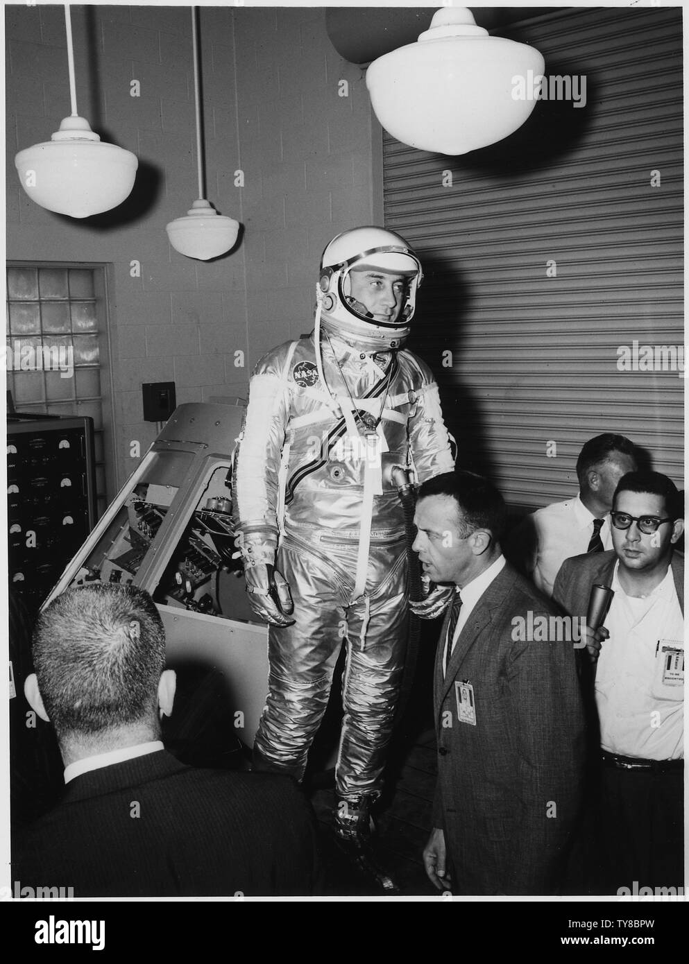 Man in Space Suit; Scope and content: This is a photograph of a man ...