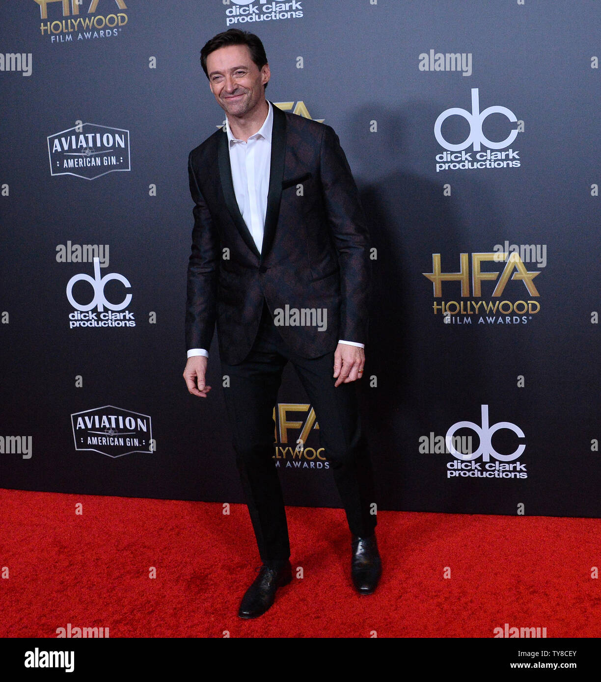 Australian actor Hugh Jackman, recipient of the Hollywood Actor Award ...