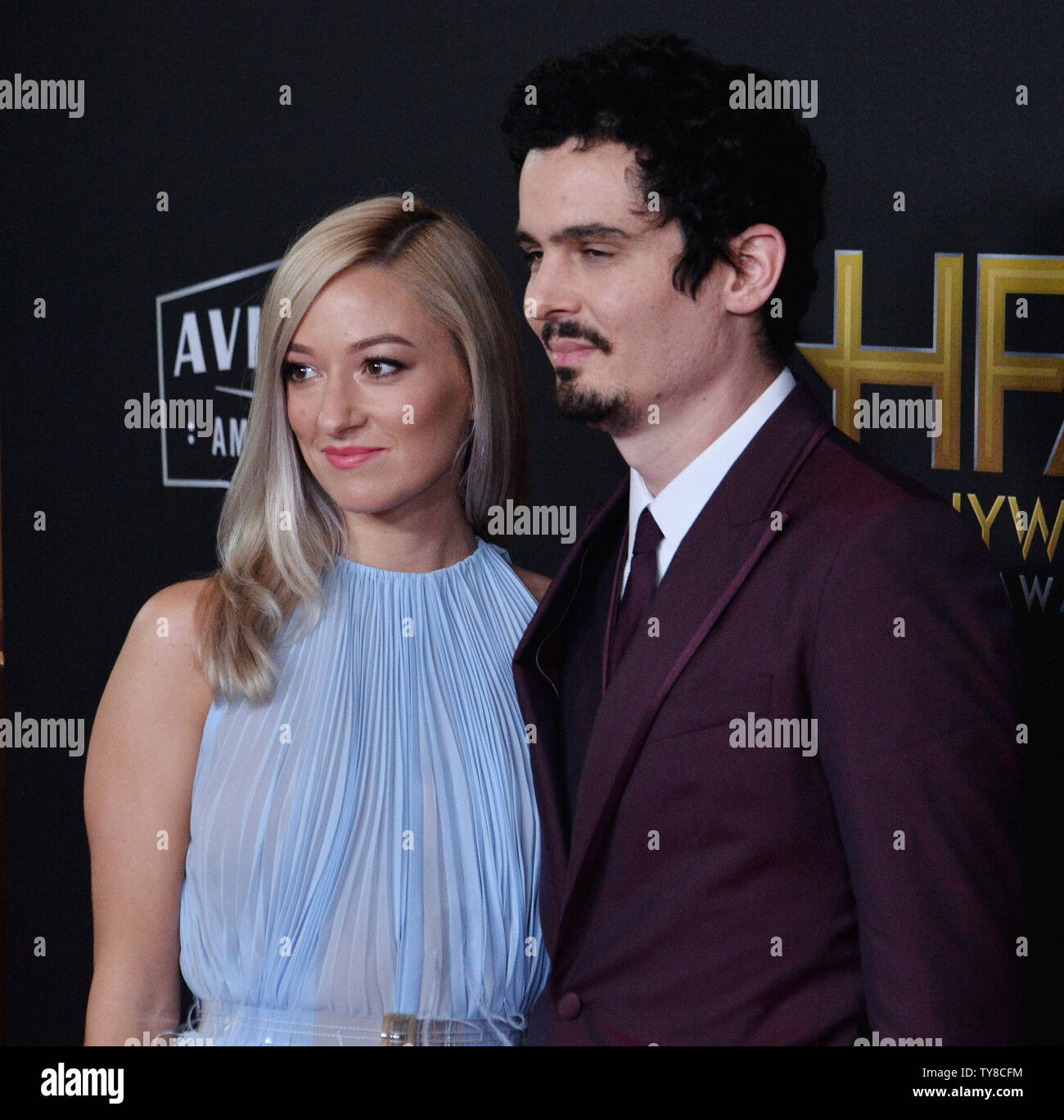 Director Damien Chazelle and his wife, actress Olivia Hamilton arrive ... Director Damien Chazelle and his wife, actress Olivia Hamilton arrive ...
