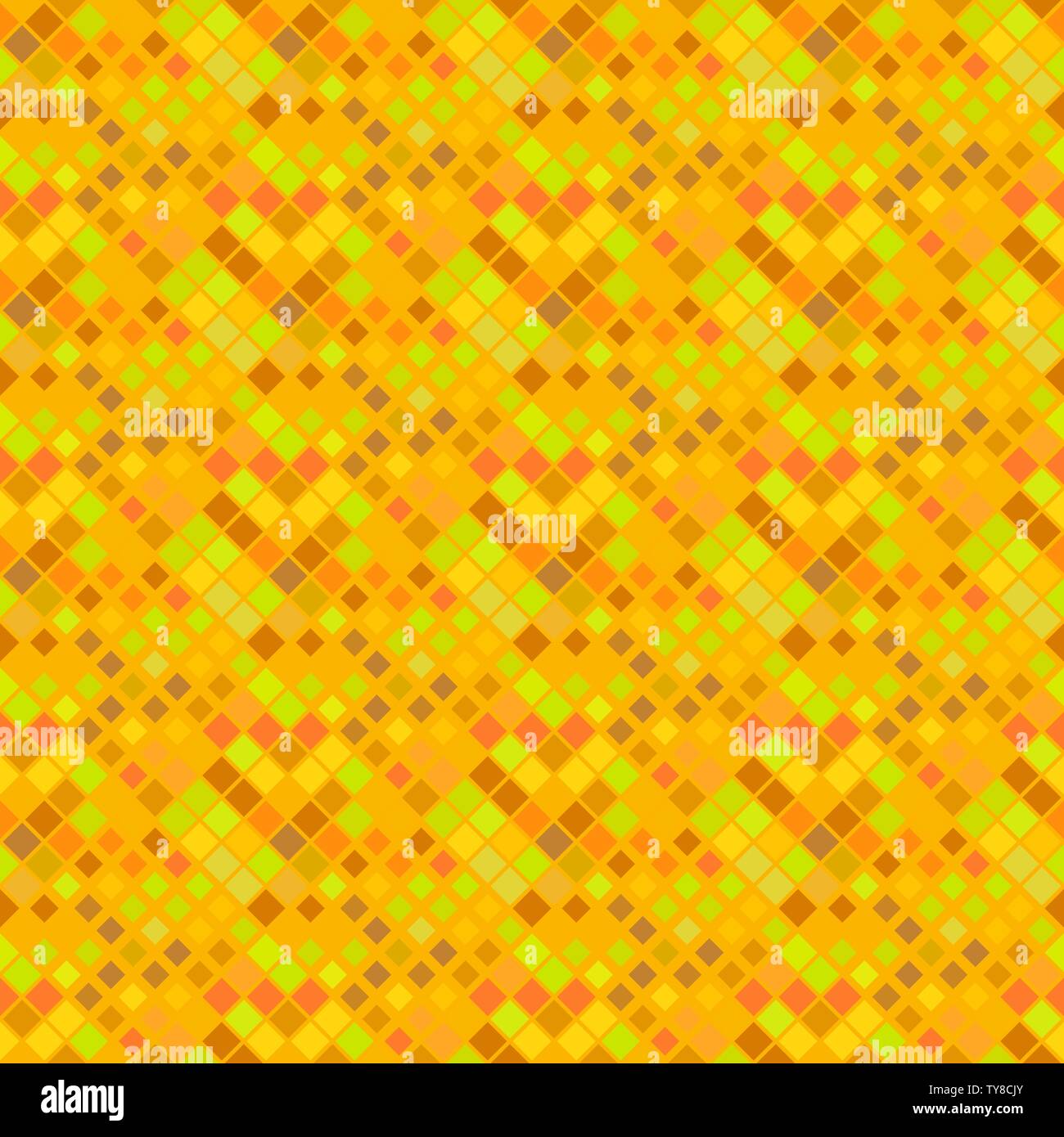 Seamless geometrical square pattern background design - golden abstract vector illustration from ...