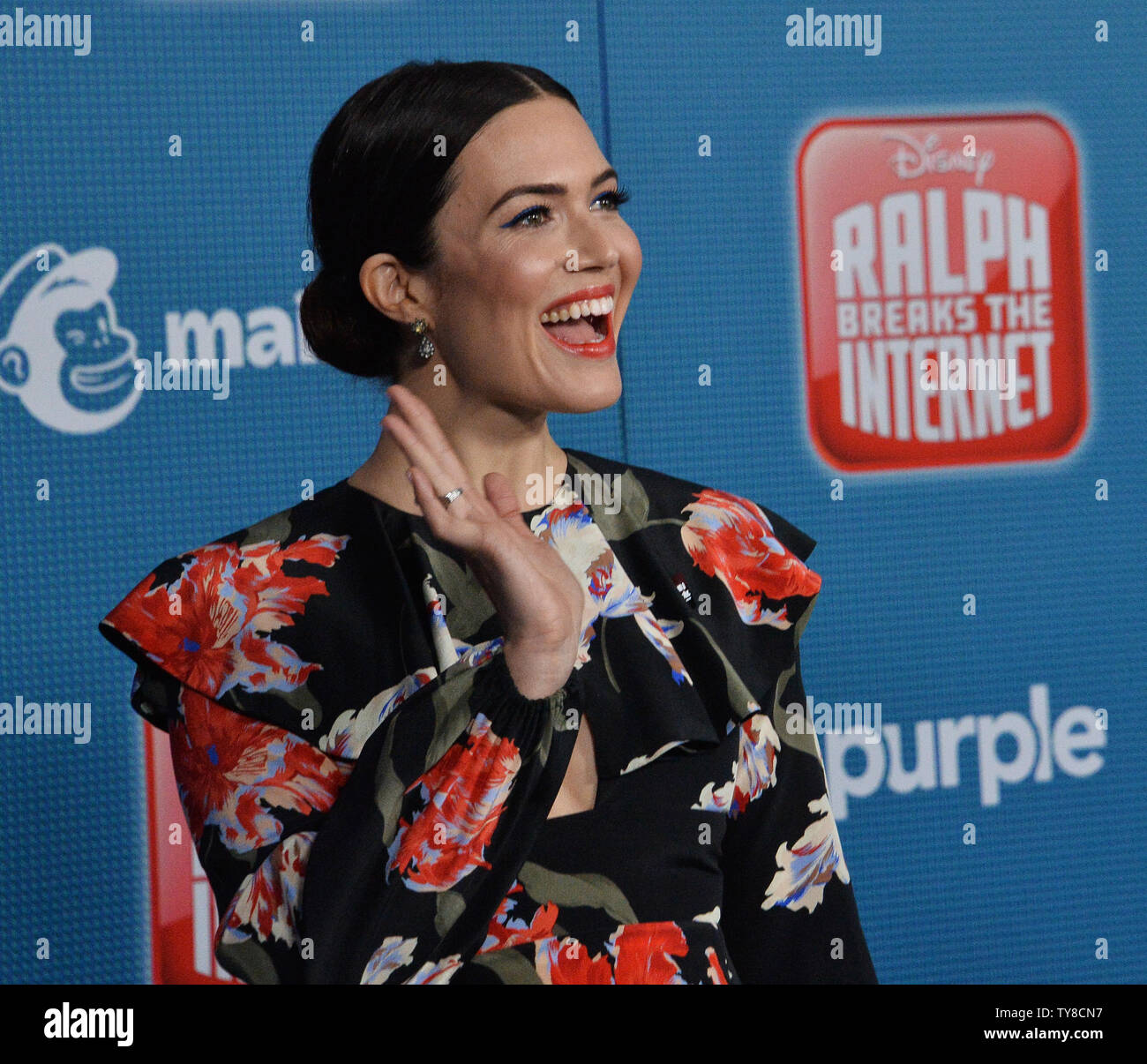 Cast member Mandy Moore, the voice of Rapunzel in the animated motion ...