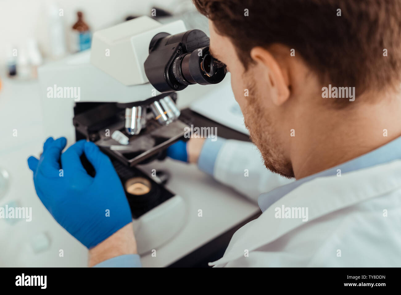 Doctor studying bacteria hi-res stock photography and images - Alamy