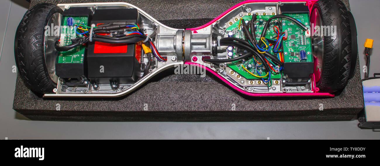 Gyroscooter internal structure with spare parts.. Smart devices ...